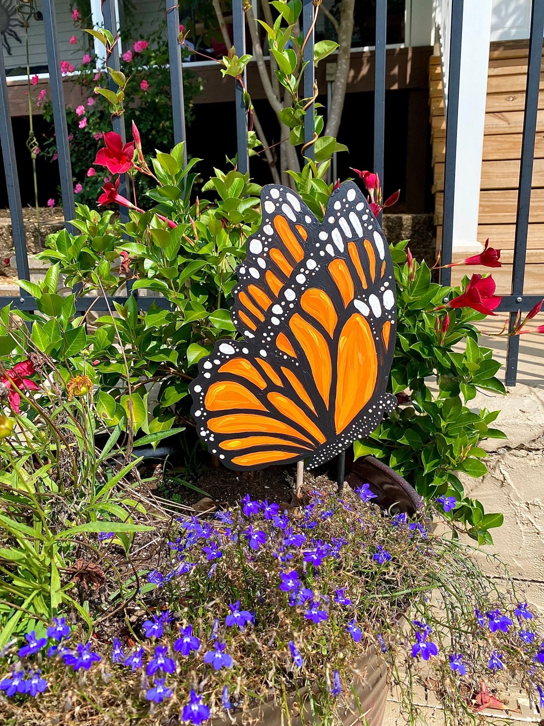 Hand Painted Metal Monarch Butterfly - Etsy