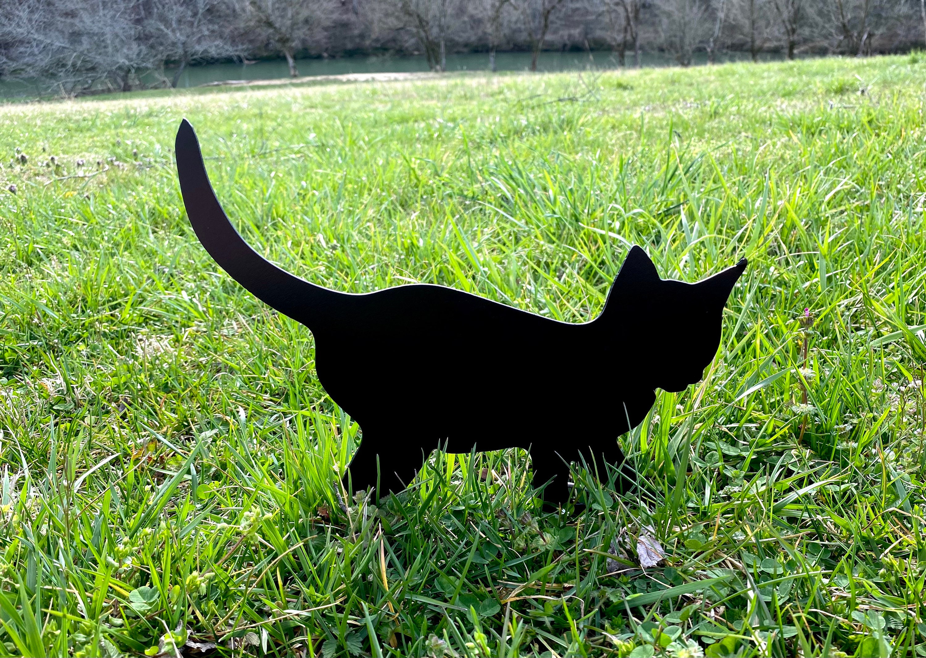 Black Kitten Metal Yard Art Kitty Cat Art Metal Garden - Etsy