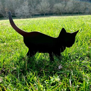 Black Kitten Metal Yard Art Kitty Cat Art Metal Garden | Etsy