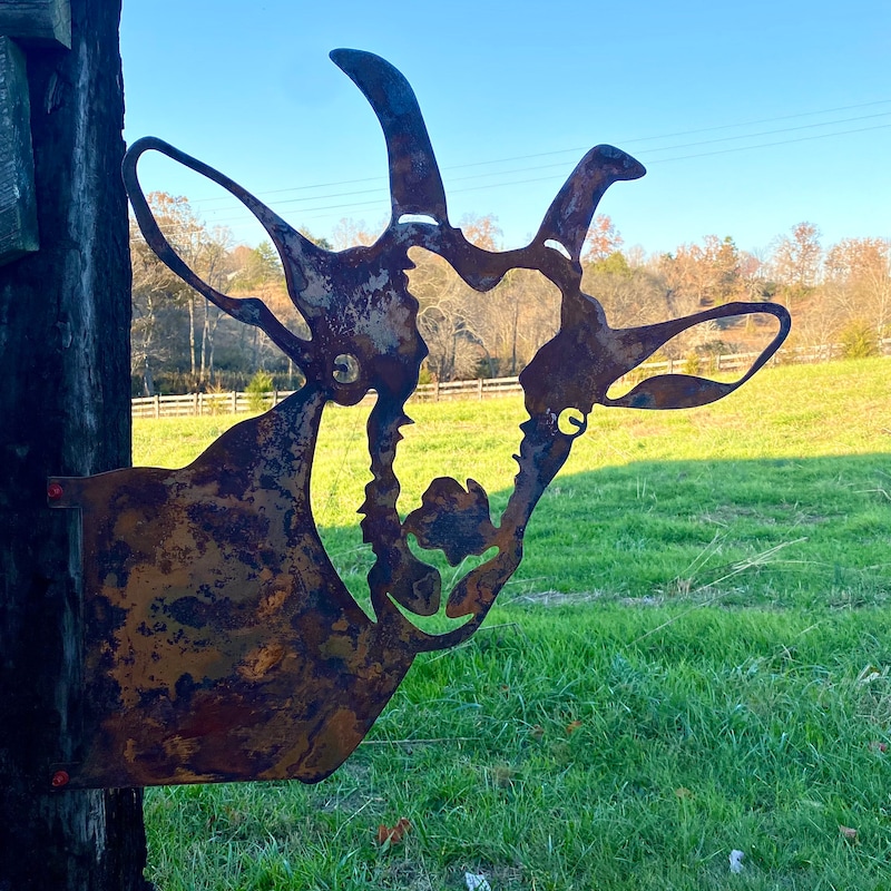 Metal Goats Yard Art - Etsy
