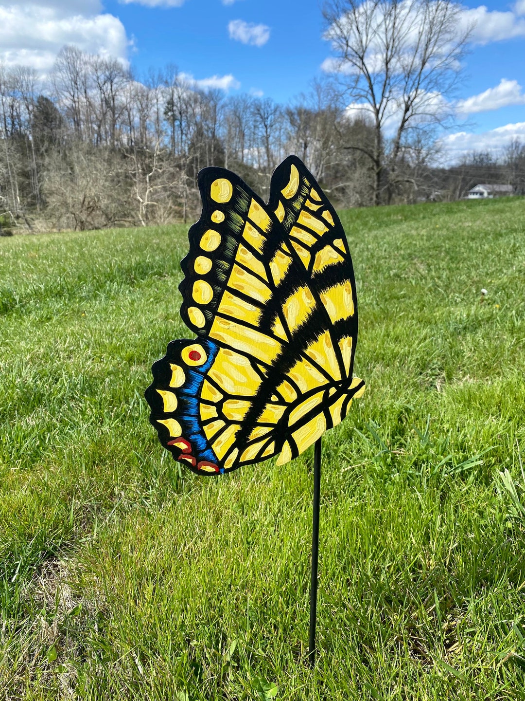 Hand Painted Metal Eastern Tiger Swallowtail Butterfly - Etsy