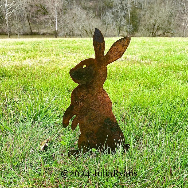 Rabbit Garden Statue - Etsy