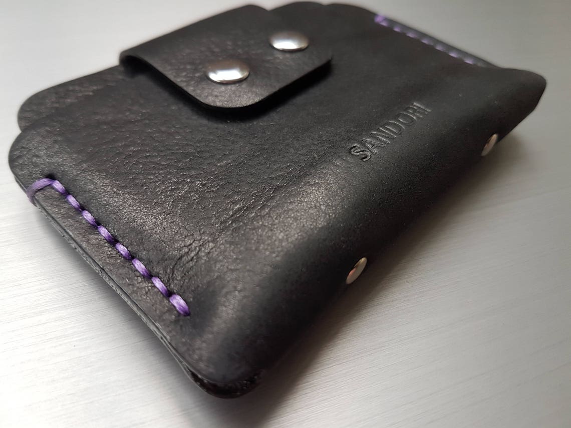 Sandori Mini Wallet Wallet Wallet Real Grained Italian - Etsy