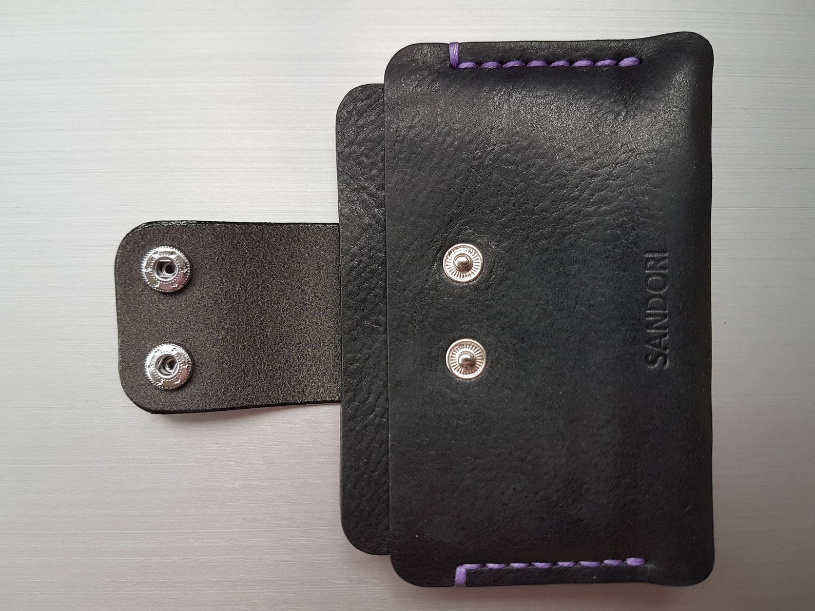 Sandori Mini Wallet Wallet Wallet Real Grained Italian - Etsy