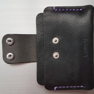 Sandori mini wallet wallet wallet real grained Italian | Etsy