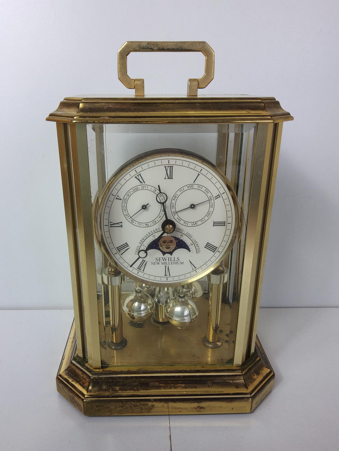 Vintage Sewills 200th Anniversary New Millennium Brass Carriage Clock ...
