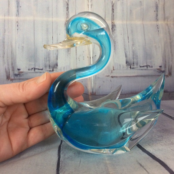 Glass Swan - Etsy