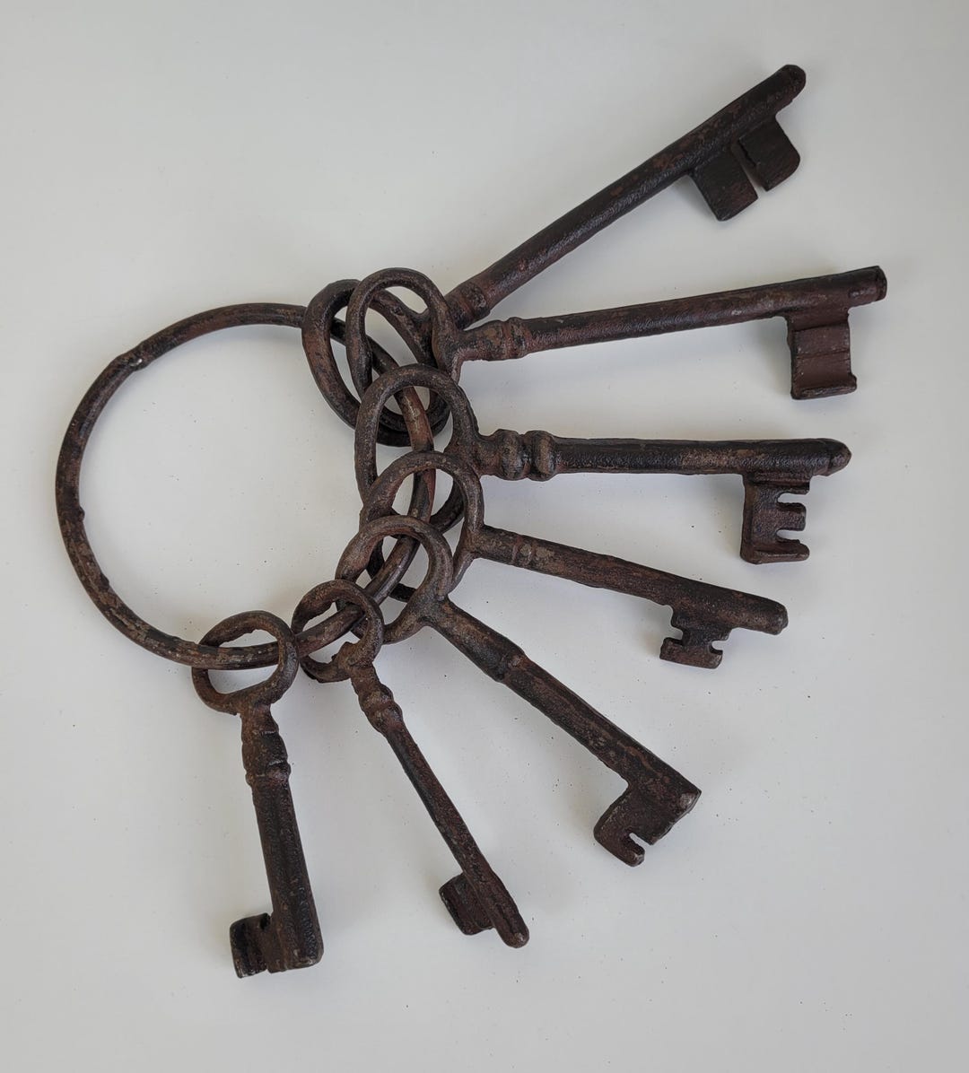 Antique Cast Iron Large Door Bunch of 7 Keys. - Etsy