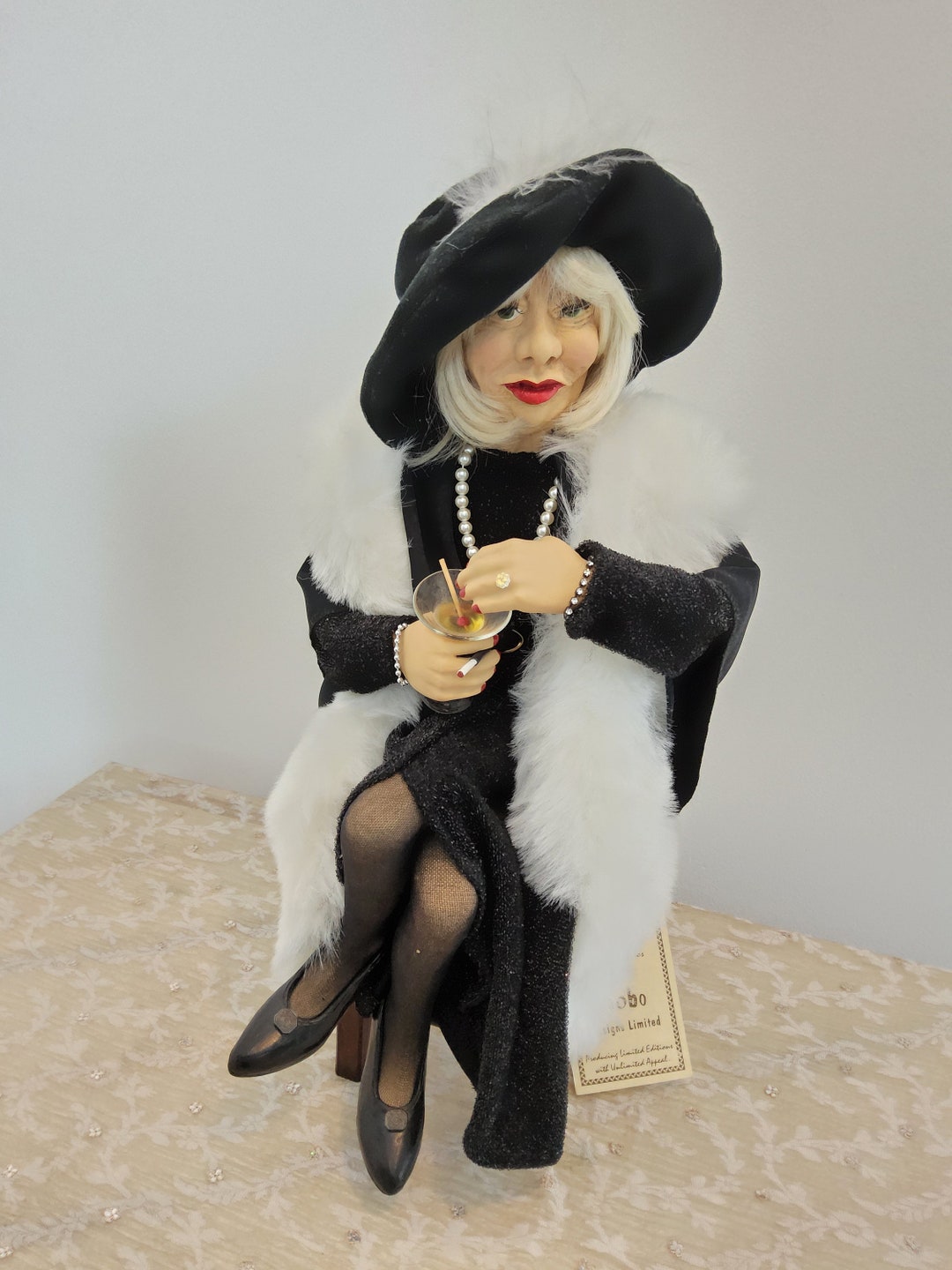 Rare Hobo Designs Ltd Limited Edition "mitzi" Hand Crafted Doll on Seat ...