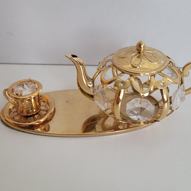 Gold Plated Tea Set - Etsy