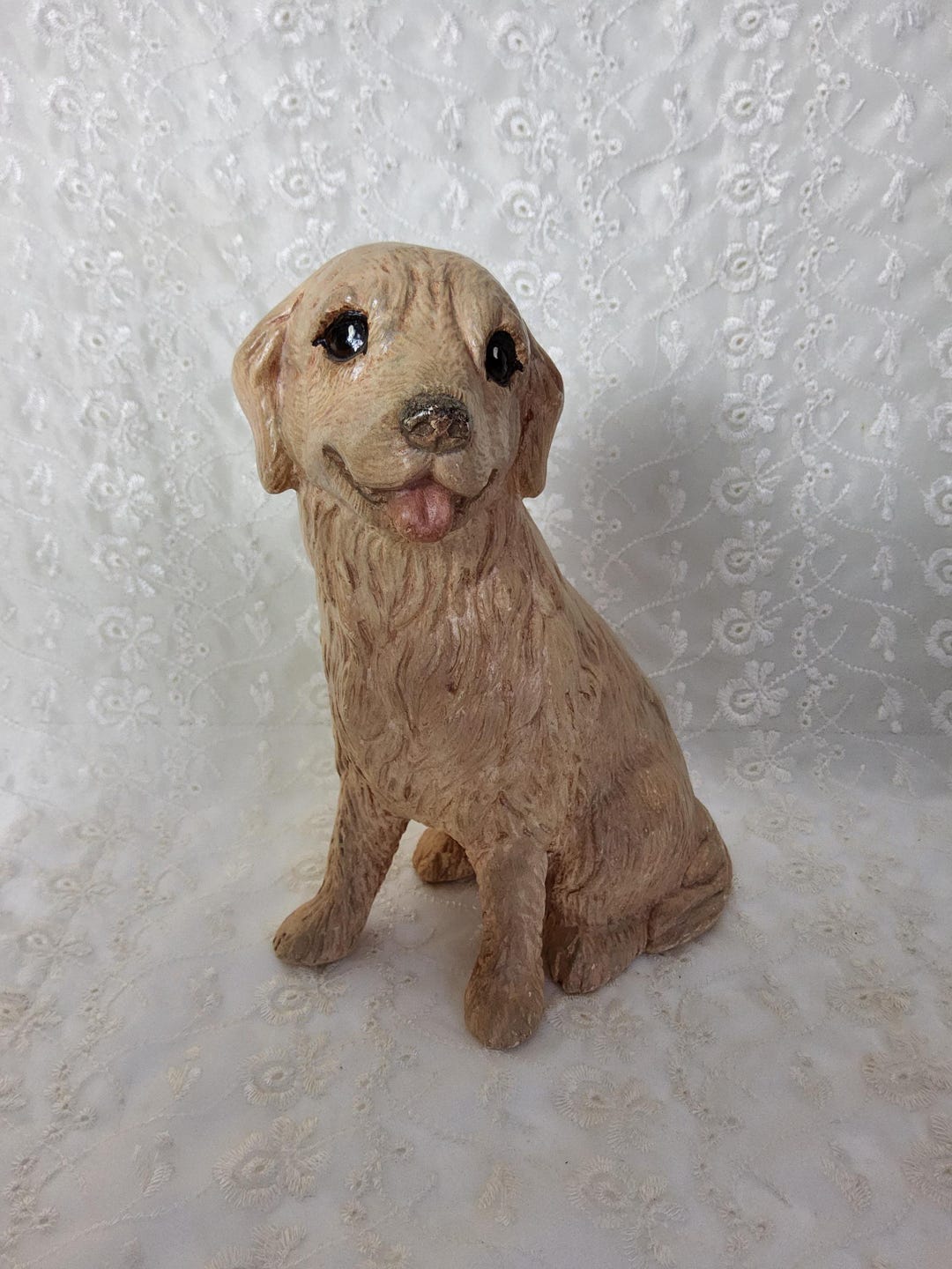 1990s Hand Crafted Ceramic Pottery Golden Labrador, Golden Retriever ...