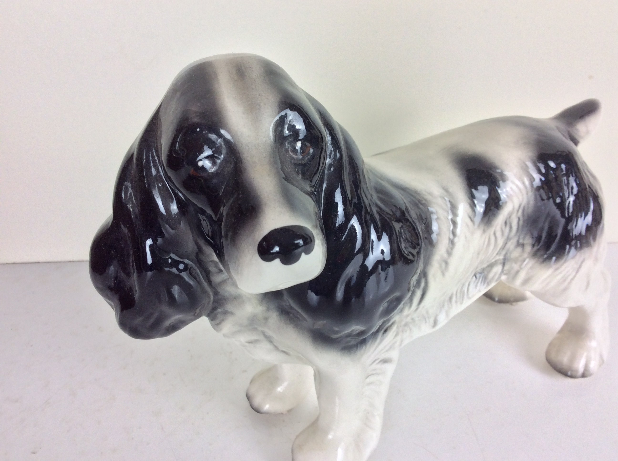 Vintage Melba Ware Black and White Cocker Spaniel Ceramic Dog - Etsy