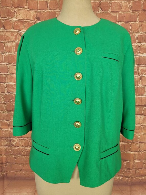 Horst Basler Trevira Vintage Green short sleeve Jacke… - Gem