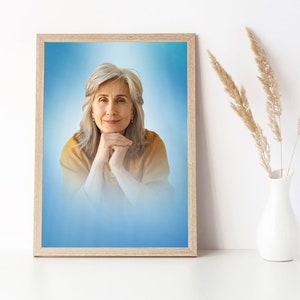Funeral Portrait Photo, Memorial Picture of Loved One, Funeral Service ...