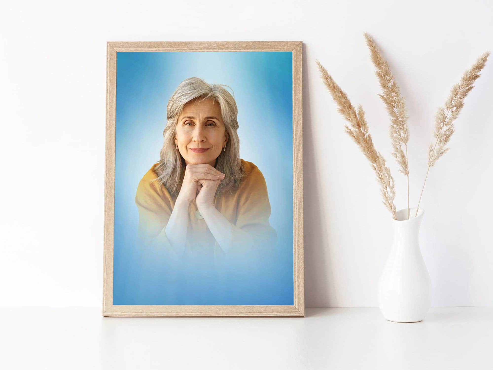Funeral Portrait Photo, Memorial Picture of Loved One, Funeral Service ...