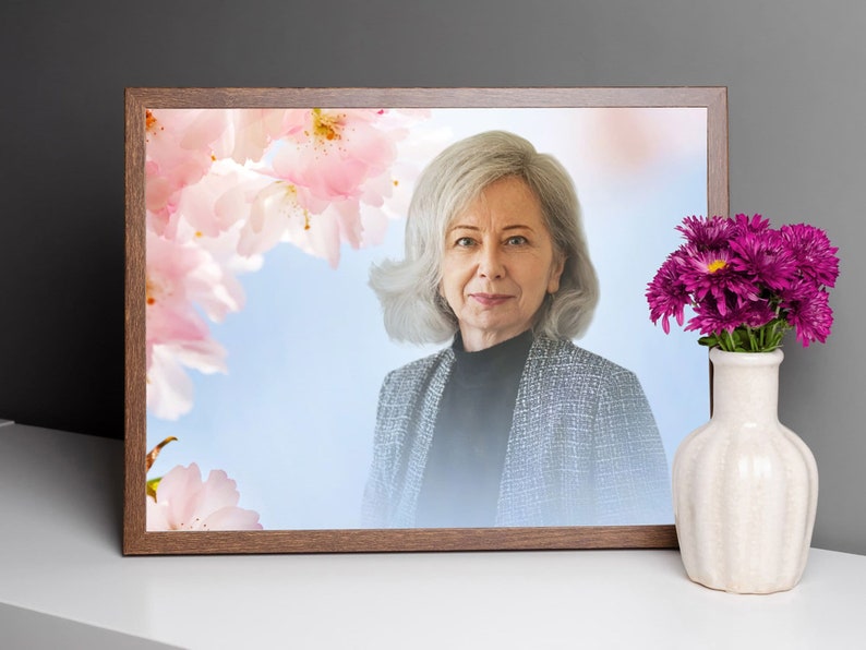 Custom Funeral Portrait Memorial Photo Display Celebration - Etsy
