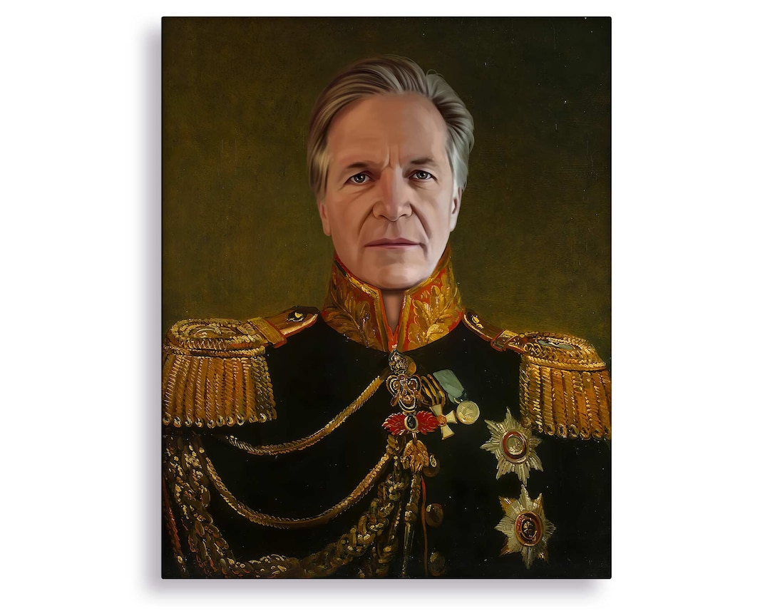 Custom Military General Portrait Paintings / Paint Your Face Into ...