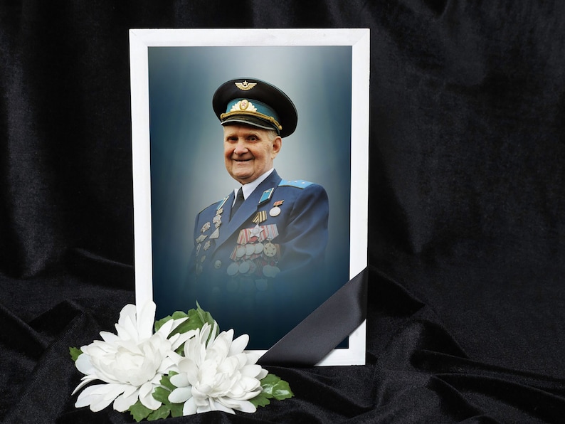 Custom Memorial Portrait, Funeral Obituary Photo, Remembrance Gift - Etsy