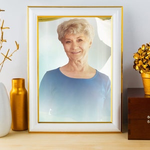 Funeral Portrait Photo, Memorial Picture of Loved One, Funeral Service ...