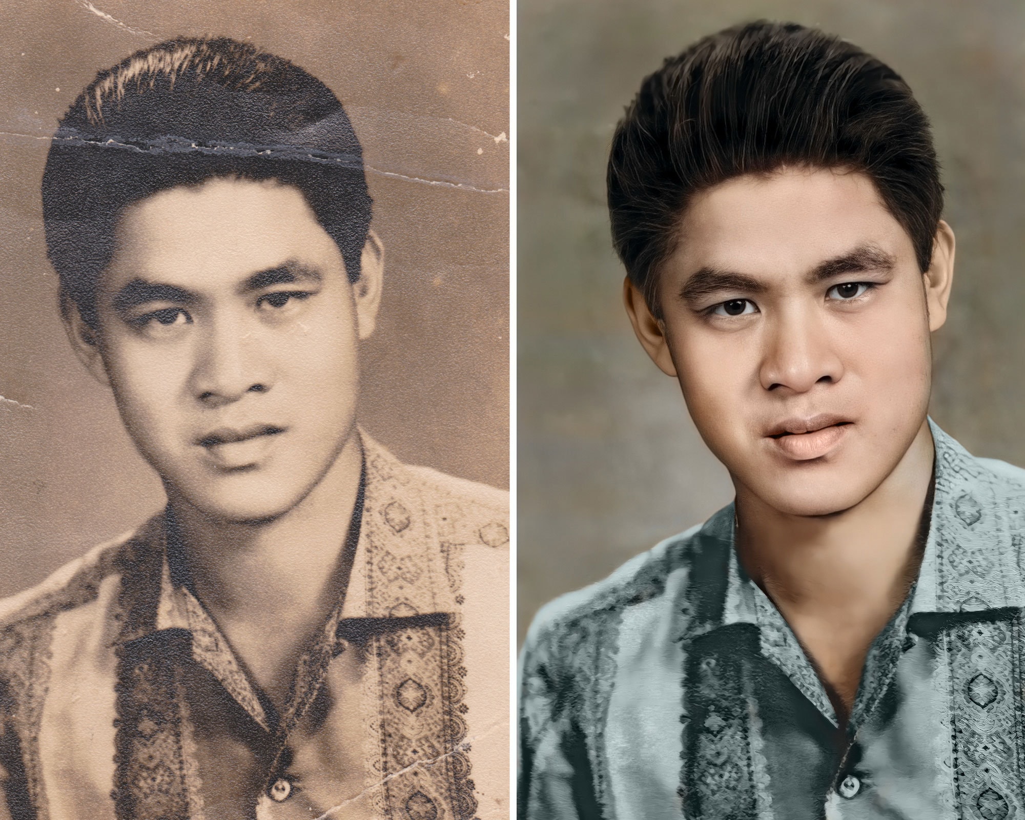 Damaged Color Photograph