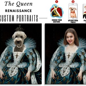 Custom Queen Portrait Personalized Queen Painting Royal | Etsy