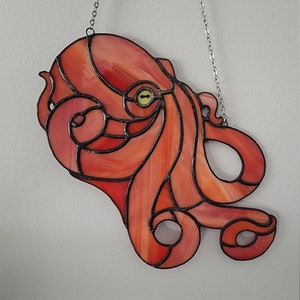 Stained Glass Octopus Suncatcher - Etsy
