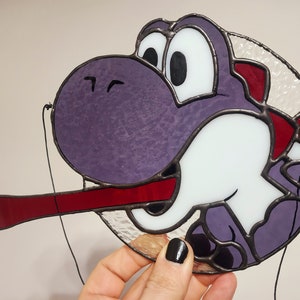 Yoshi Stained Glass Suncatcher | Handmade Nintendo Inspired Window Art ...