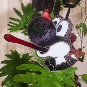 Yoshi Stained Glass Suncatcher | Handmade Nintendo Inspired Window Art ...