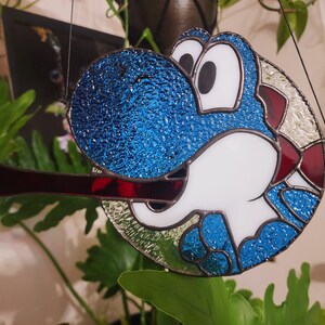 Yoshi Stained Glass Suncatcher | Handmade Nintendo Inspired Window Art ...