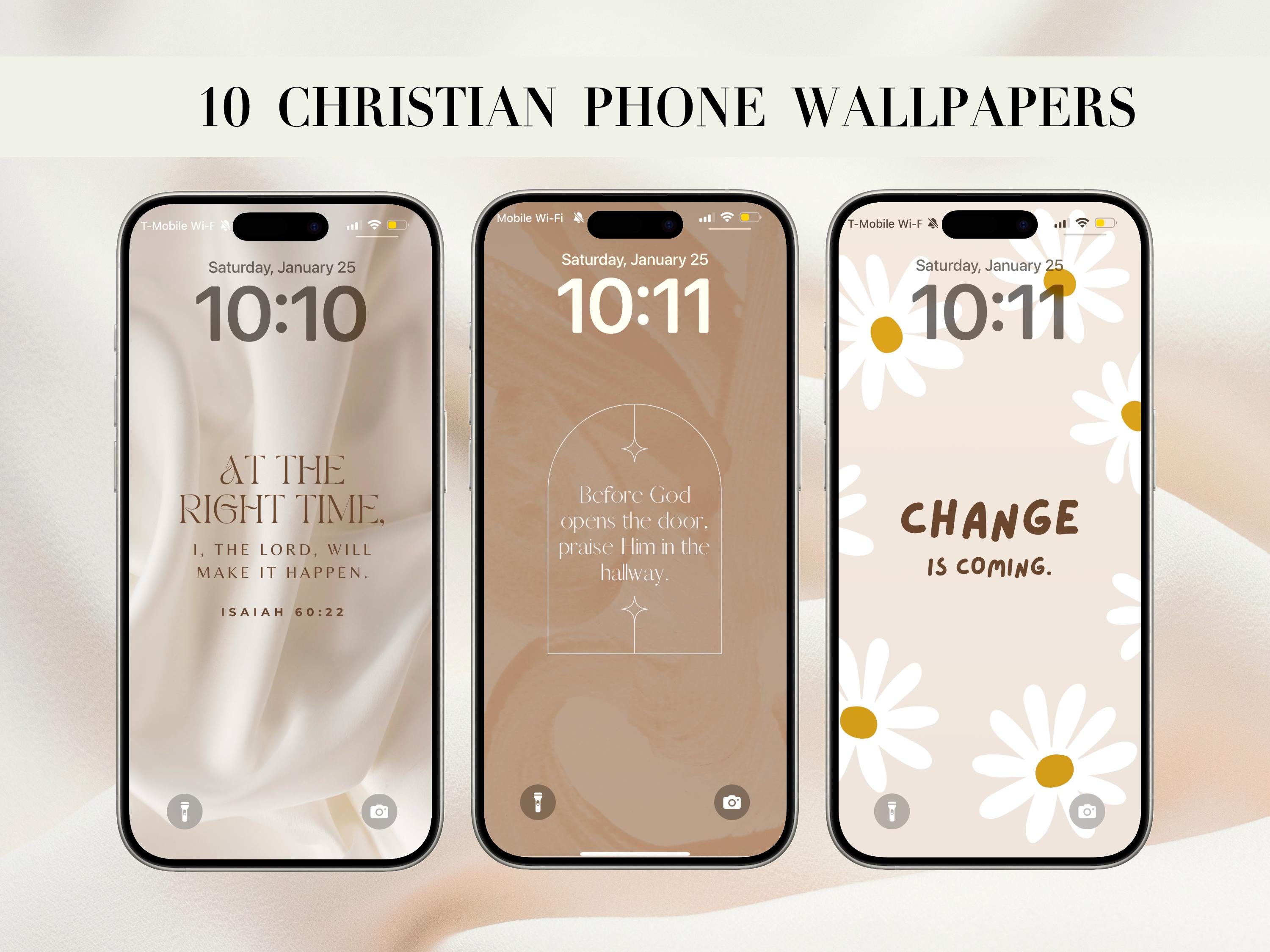 Christian Phone Wallpaper Bible Verse Faith Phone Background Scripture Quote Phone Lockscreen ...