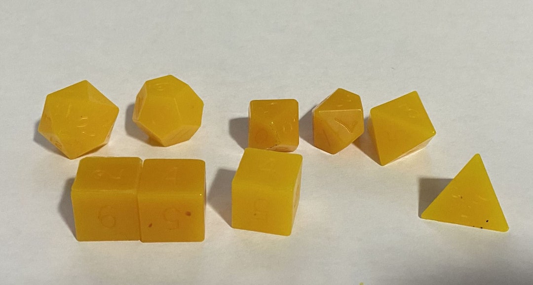 Yellow Menzter Redbox Dnd Resin Recast Dice - Etsy