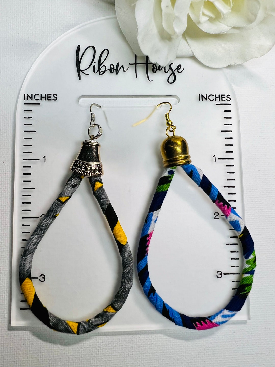 Obaapa African Fabric Earring,fabric Earrings - Ankara - Afrocentric - Etsy