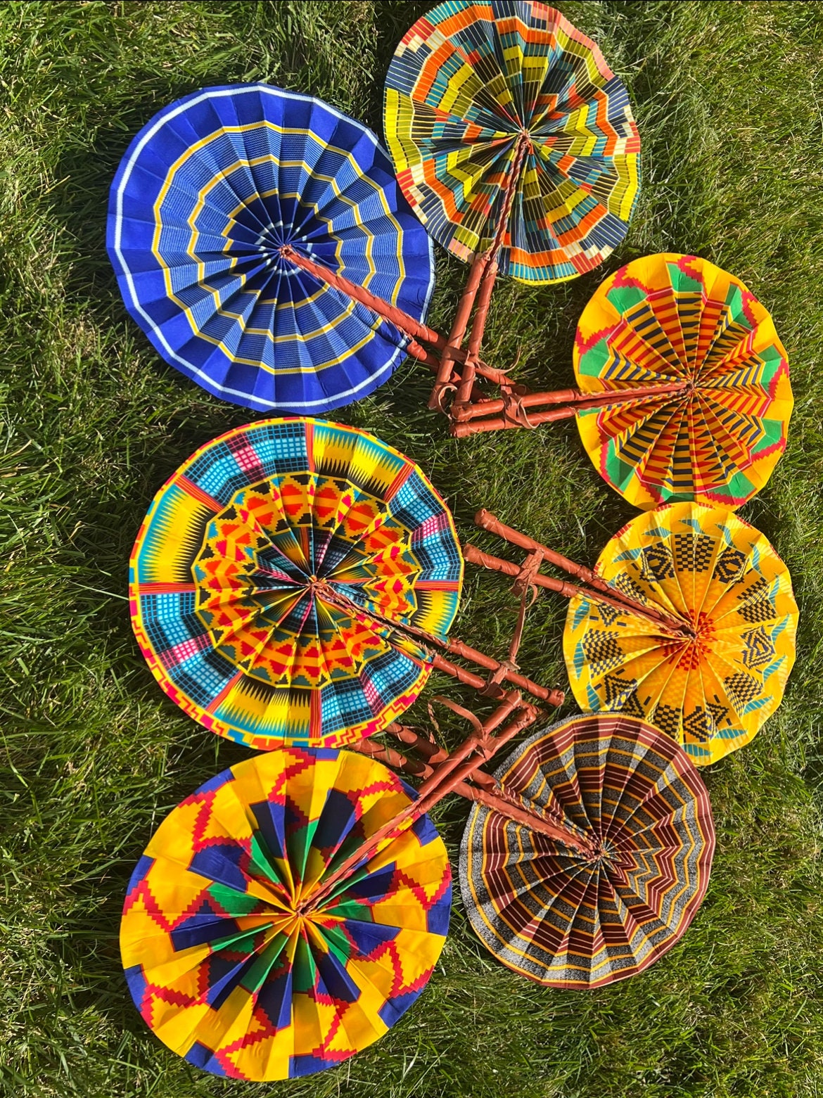 Ankara Fan / Foldable Fan / African Fabric Fan / Asoebi Fan / - Etsy