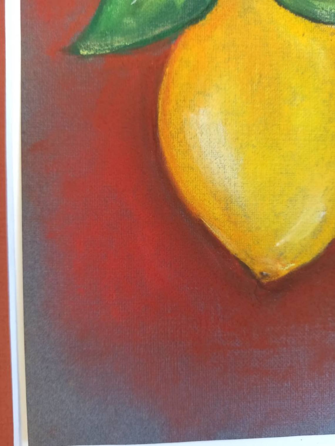 Lemon Original soft Pastel painting Still life fine art food | Etsy