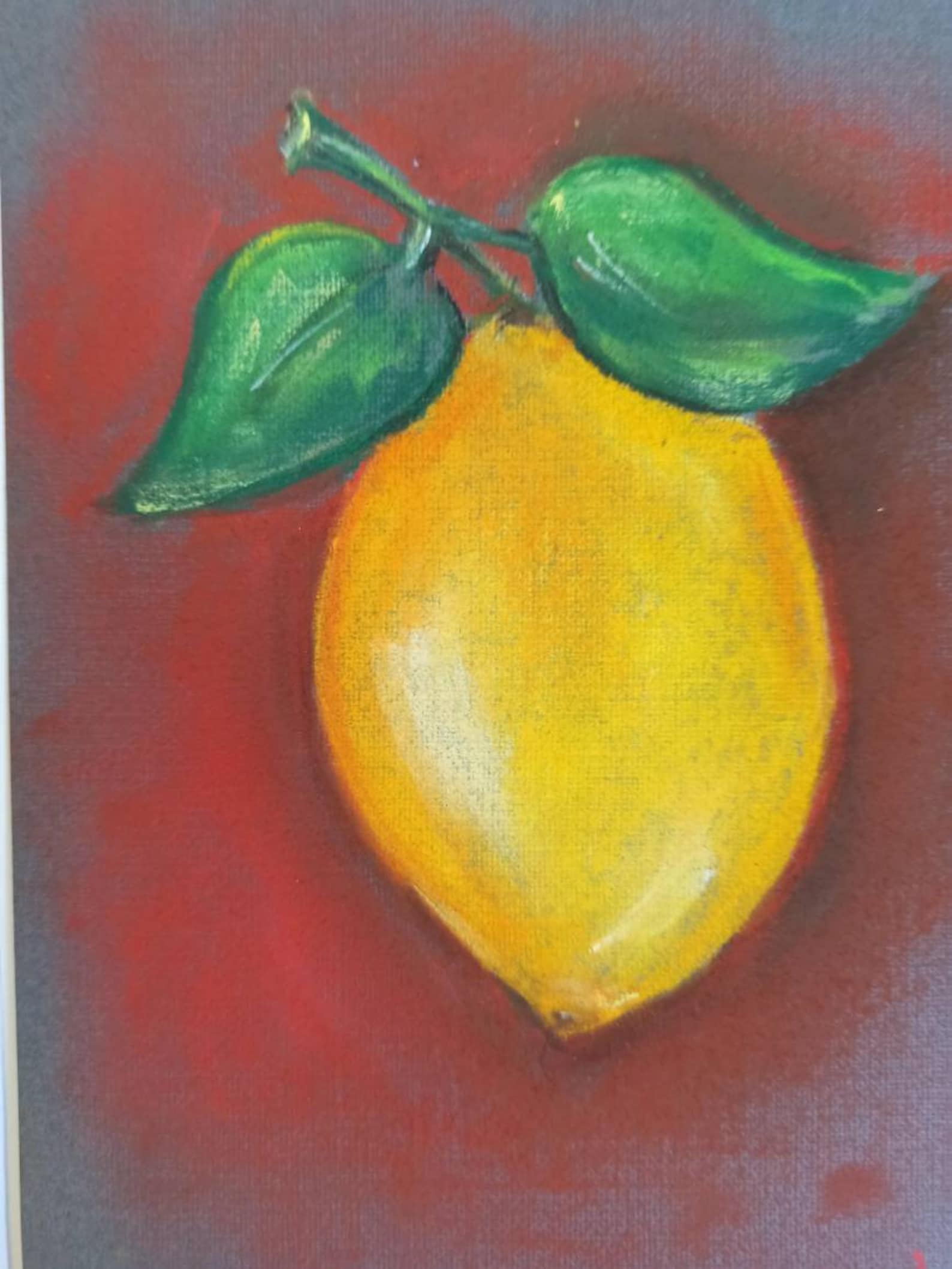 Lemon Original soft Pastel painting Still life fine art food | Etsy