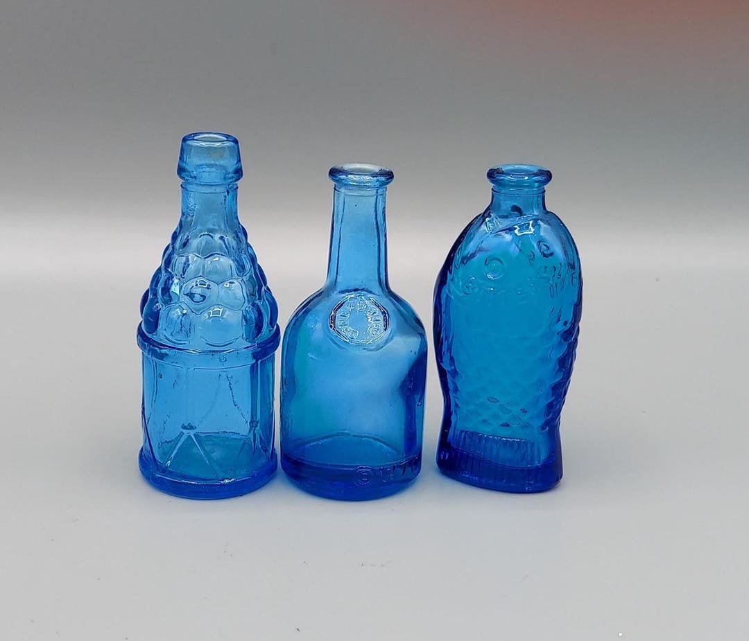 Three Miniature Wheaton Bottles - Etsy