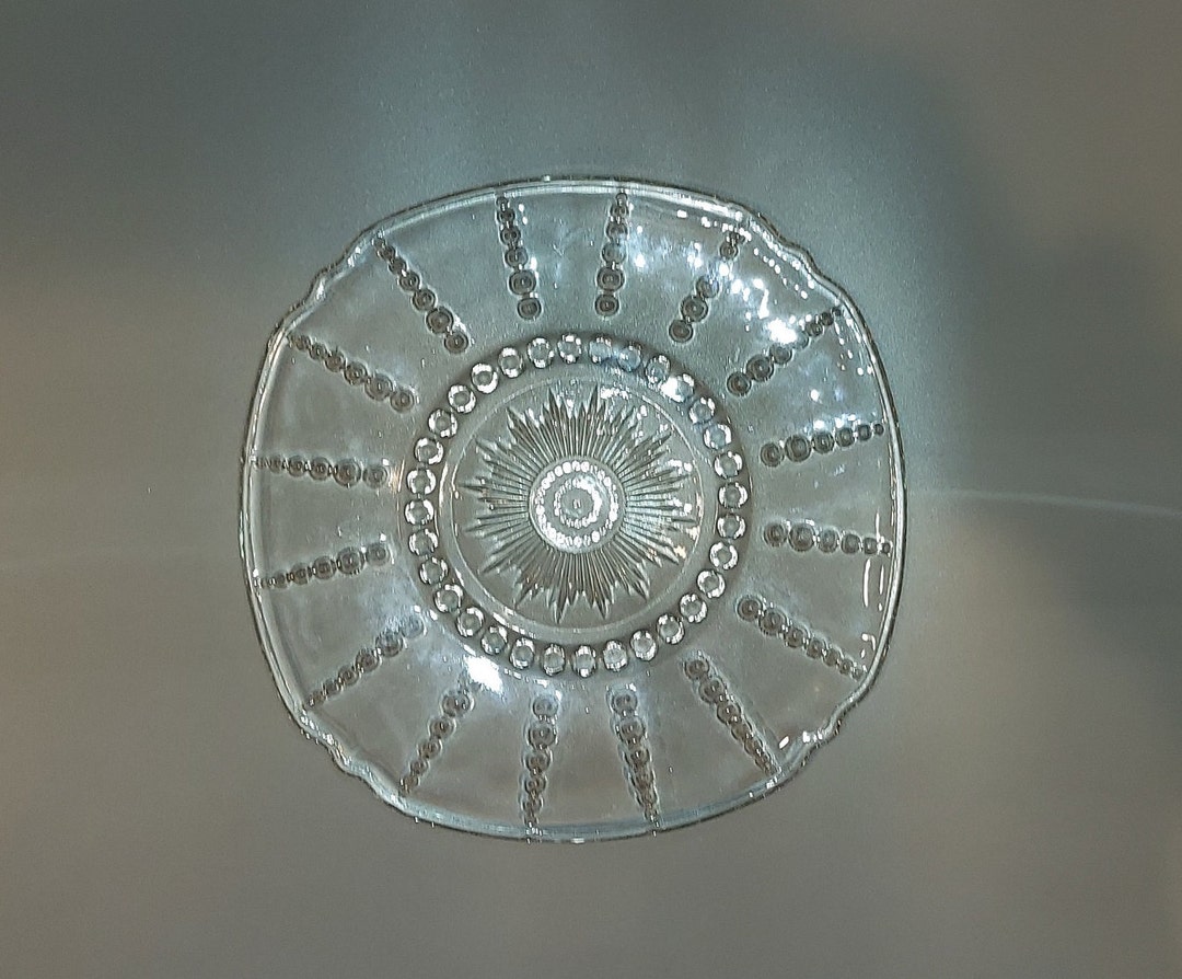 Columbia Depression Glass Plate - Etsy
