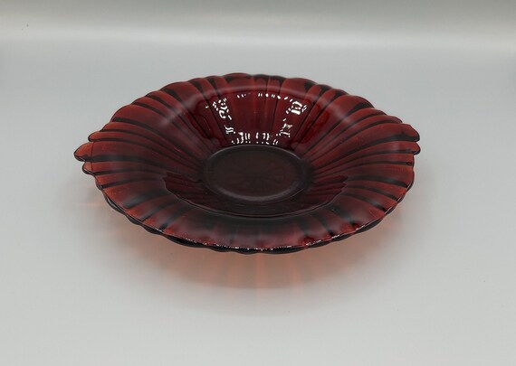 Royal Ruby Old Cafe Depression Glass Candy Bowl - Etsy