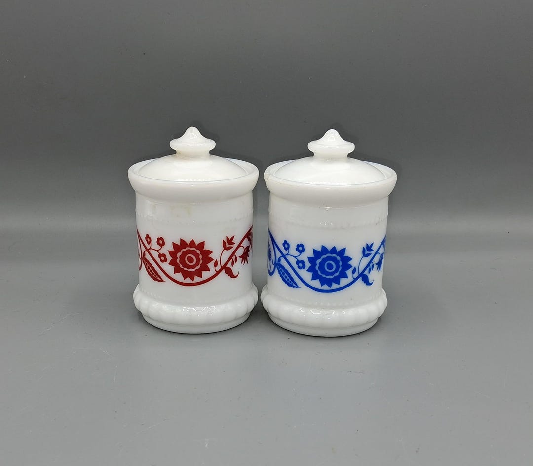 One Set of Two Hazel Atlas Mustard Jars With Lids - Etsy