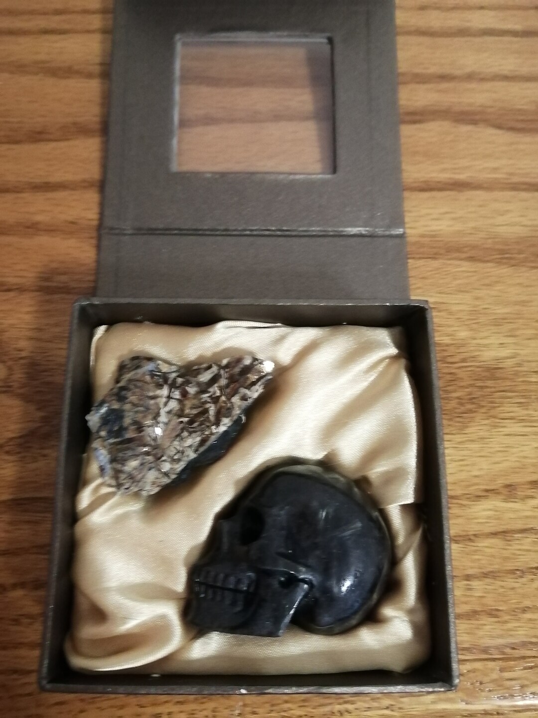 2" Astrophyllite Skull + Raw Piece of Astrophyllite - Etsy