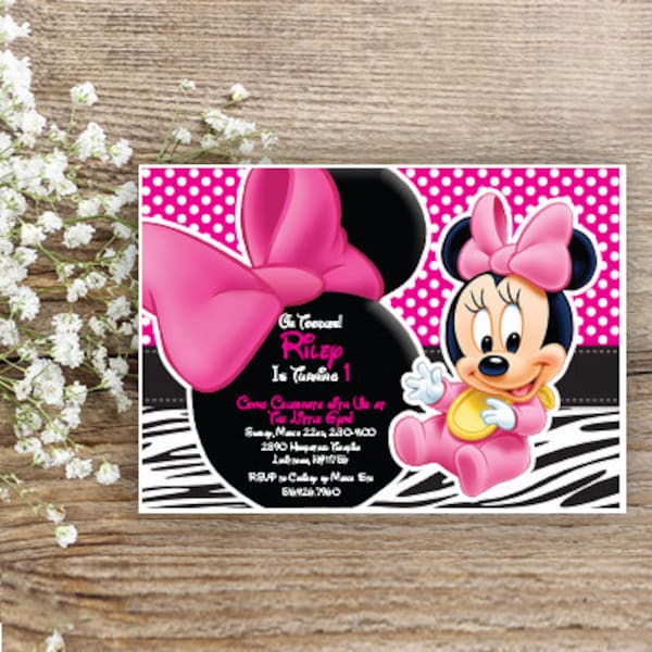 Minnie Mouse Invites - Etsy