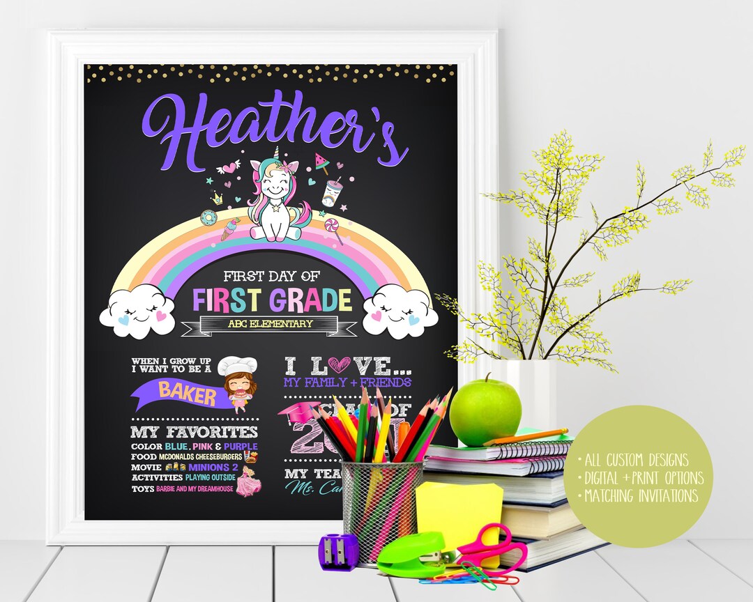 First Day of School, Back to School, First Day of Pre-k, First Day of ...