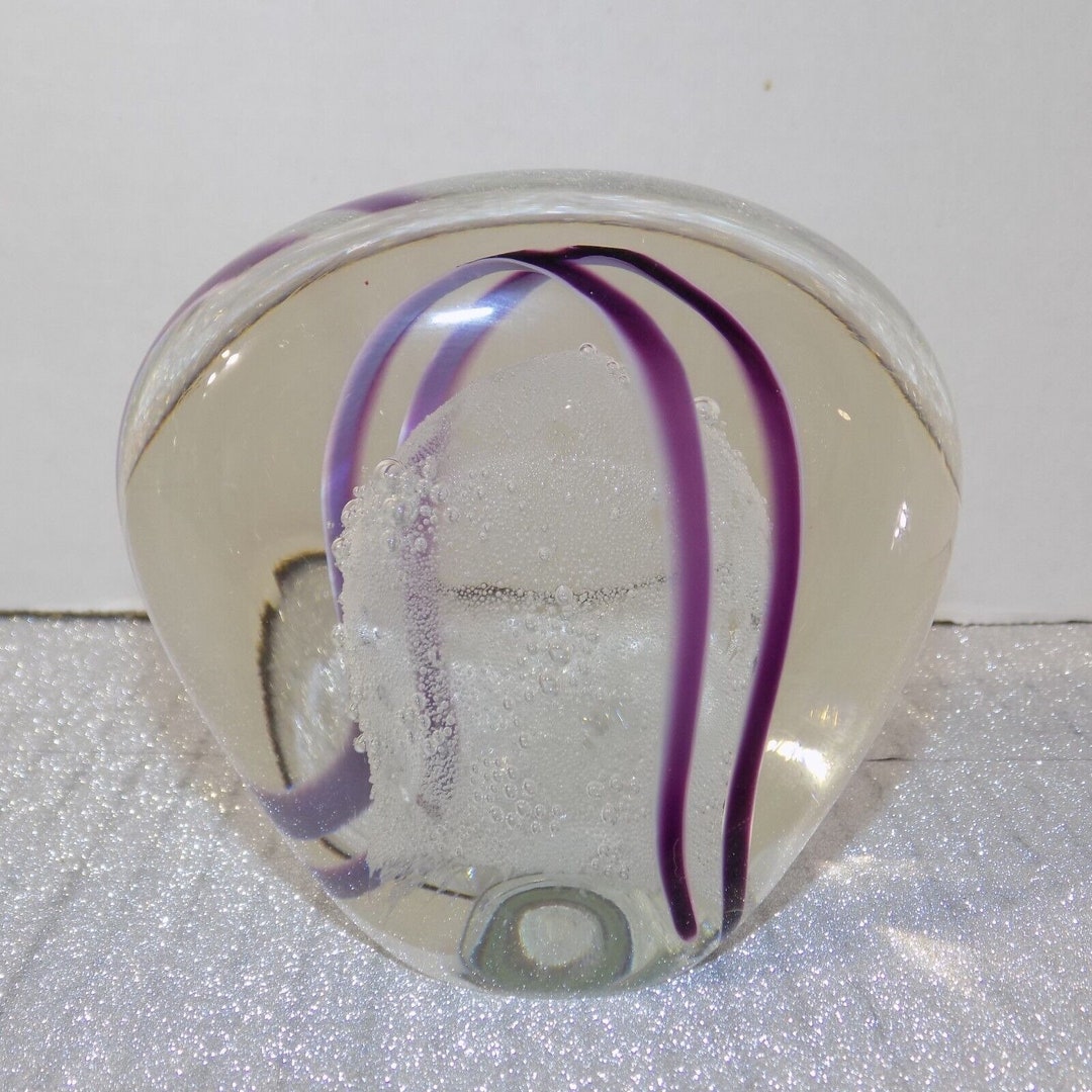 Neil Duman Art Glass Paperweight Vintage Signed Sculpture Dated '91 - Etsy