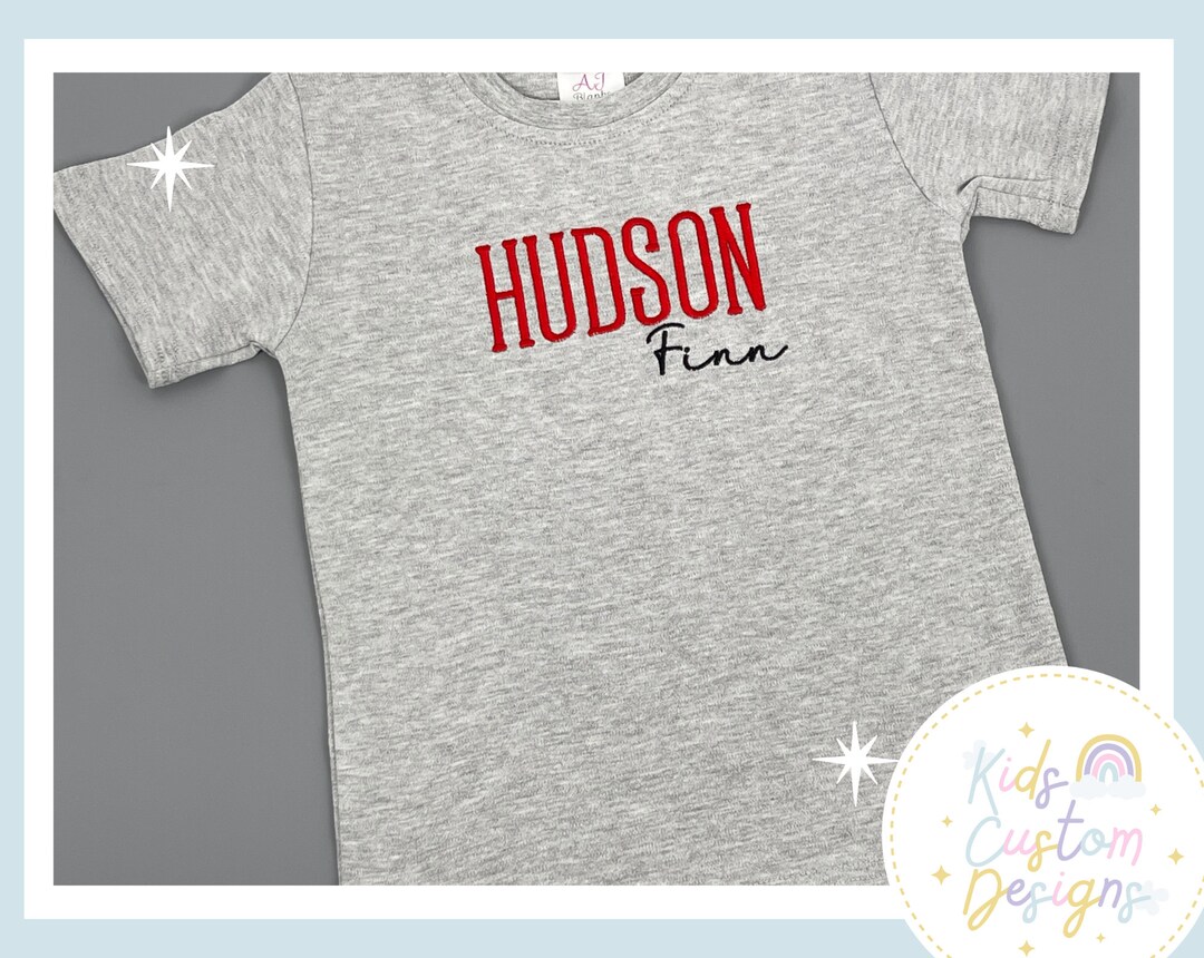 Kids Personalized Embroidered Name Shirt, Monogram Shirt, First and ...