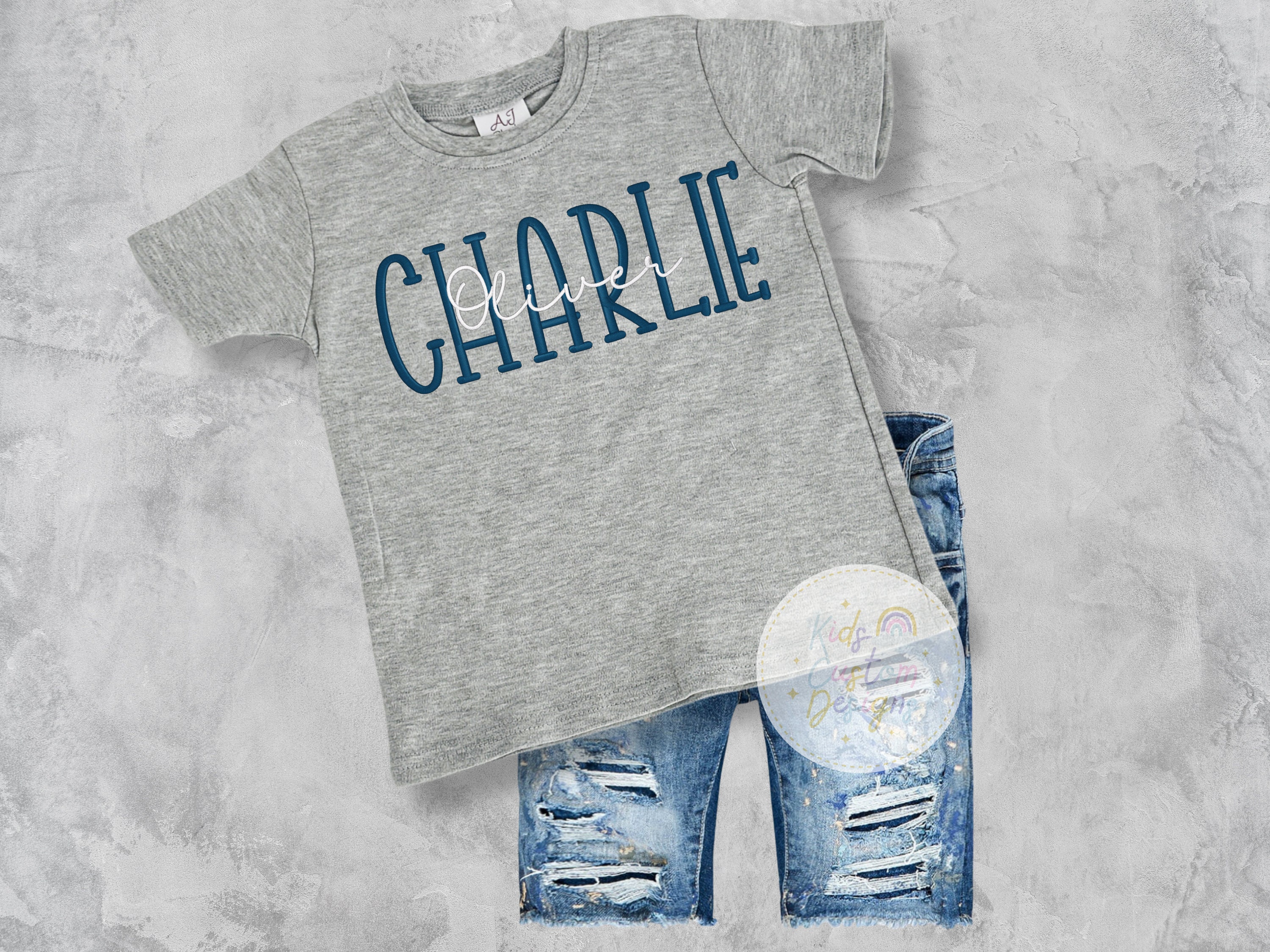 Boys Personalized Shirt, Custom Name Shirt, Embroidered Name Tee - Etsy