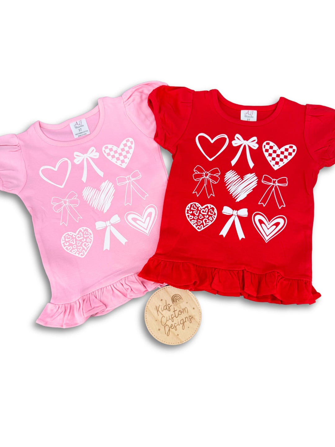 Girls Valentines Shirt, Hearts and Bows Shirt, Valentines Day Outfit ...