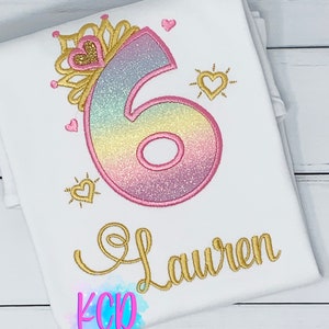 6th Birthday Princess Shirt, Princess Birthday Girl Shirt, Princess ...