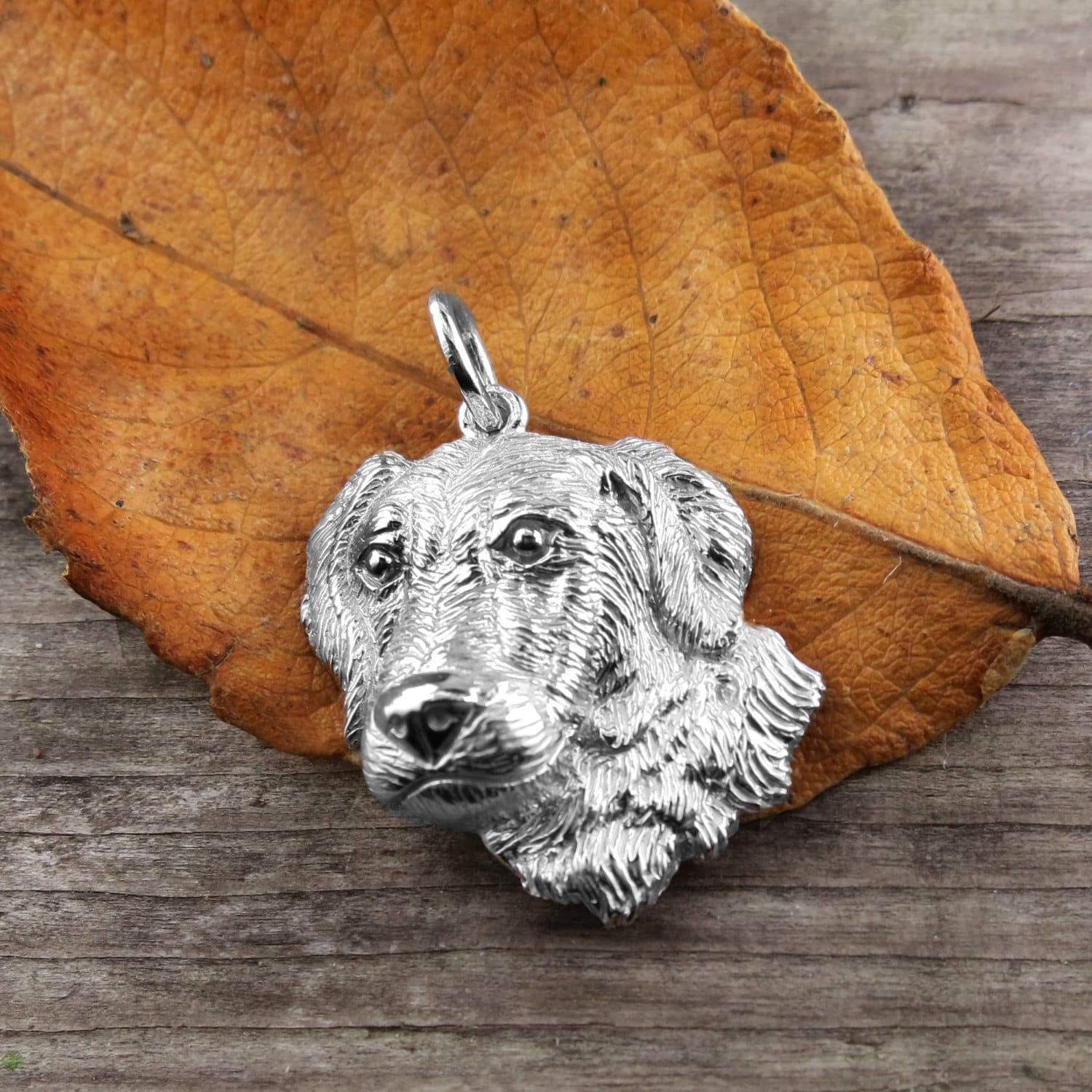 Sterling Silver GOLDEN RETRIEVER DOG Pendant / Charm Handmade | Etsy