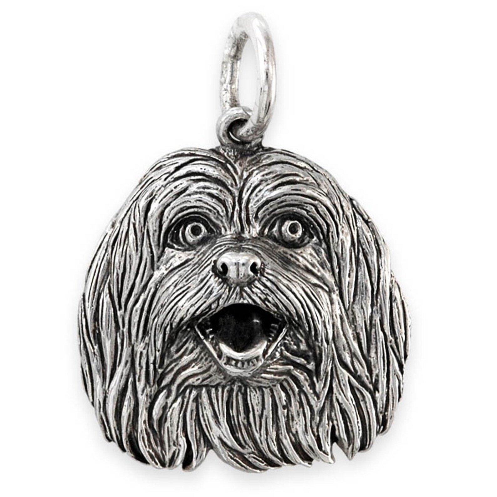 Sterling Silver SHIH TZU DOG Pendant /Charm Oxidised Finish | Etsy