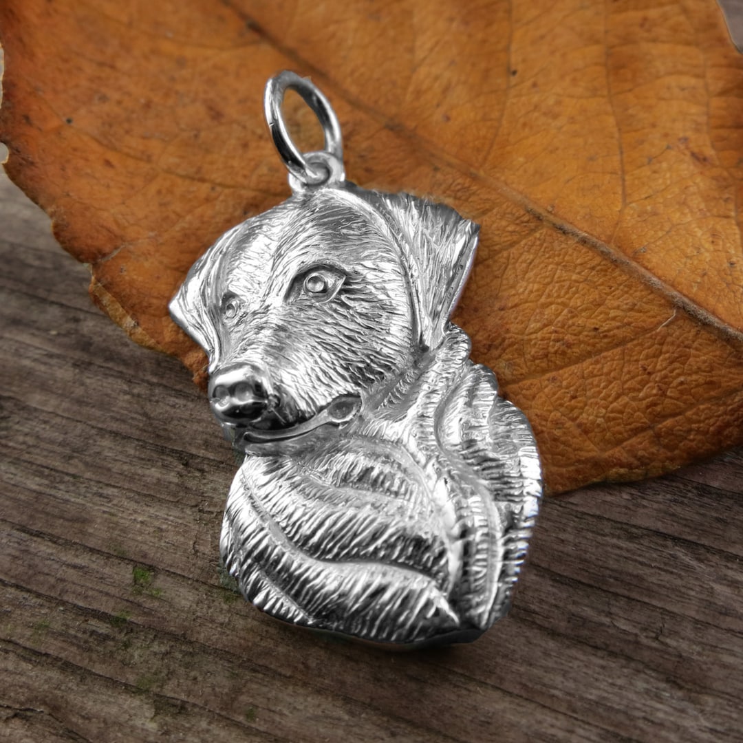 Sterling Silver LABRADOR DOG Pendant /charm, Handmade Silver Labrador ...
